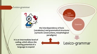 2. Introduction to Lexico-Grammar | PPTX