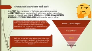 2. Introduction to Lexico-Grammar | PPTX