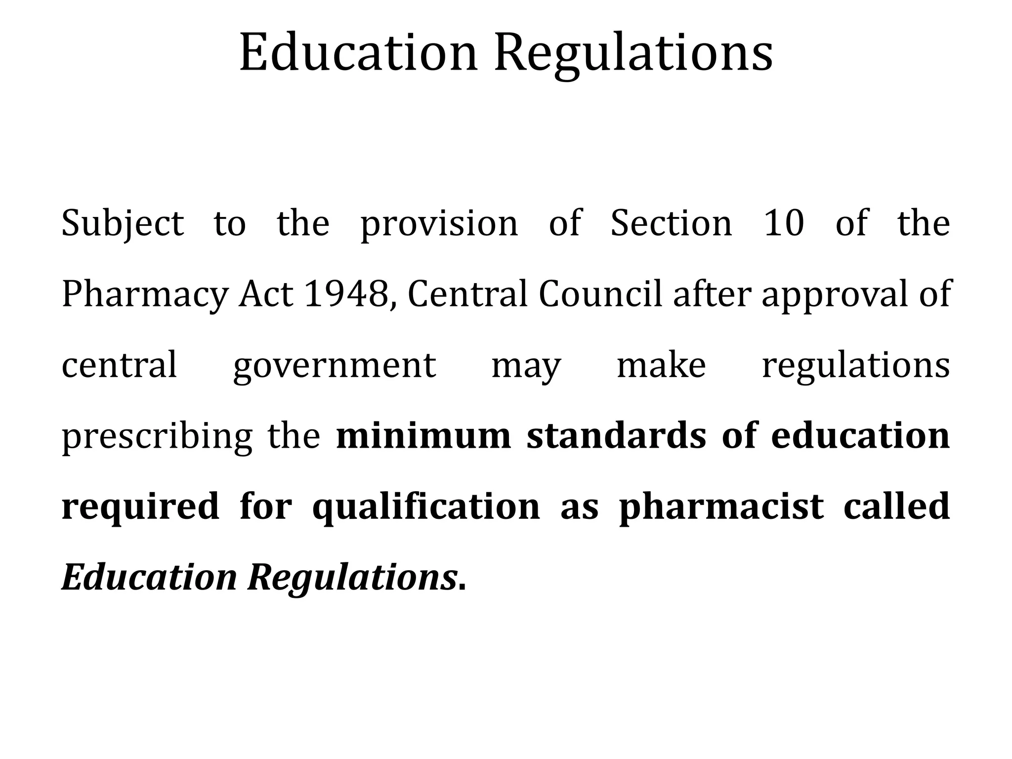 Pharmacy Act 1948 | PPTX