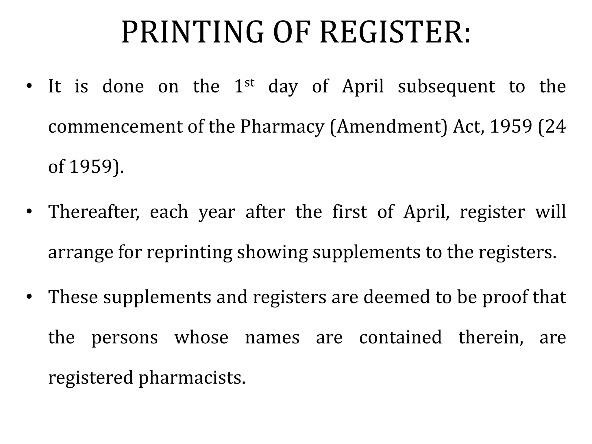 Pharmacy Act 1948 | PPTX