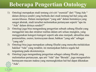 Ontology non reg matraman | PPTX