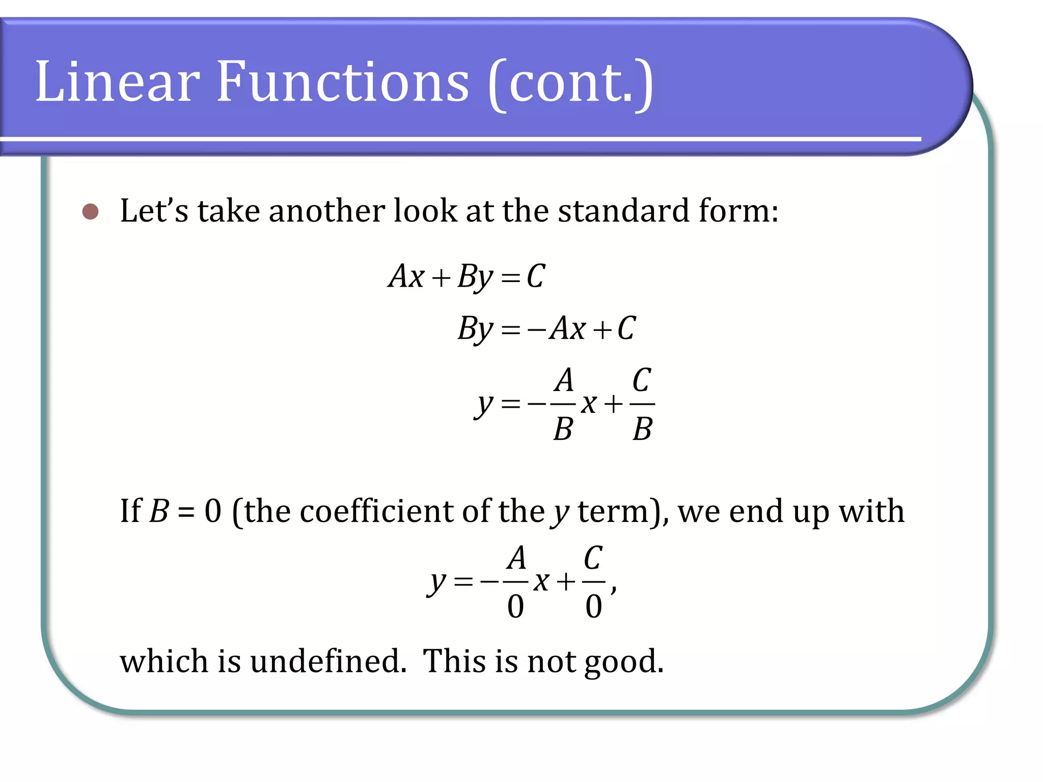 2.4 Linear Functions | PDF