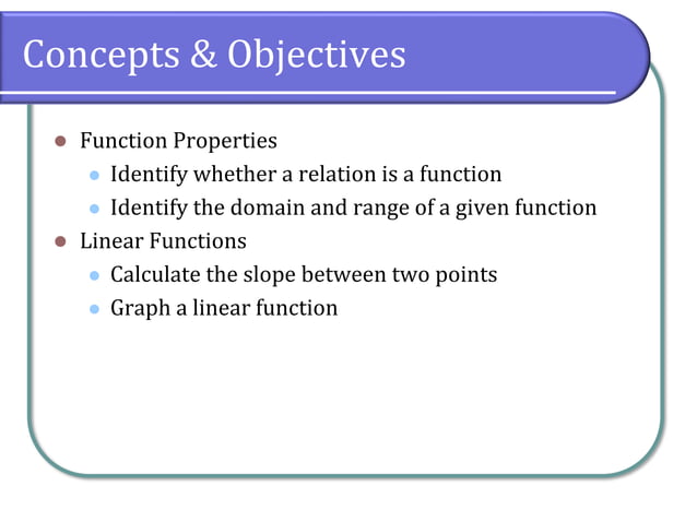 2 4 Linear Functions Ppt