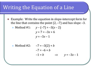 2.5 Equations of Lines | PPT