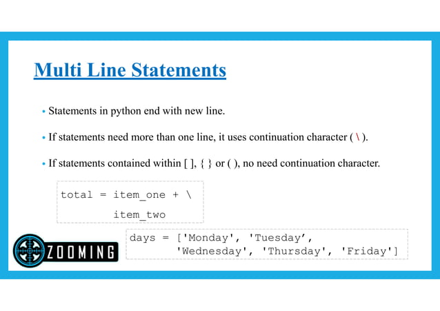 2. python basic syntax | PPT
