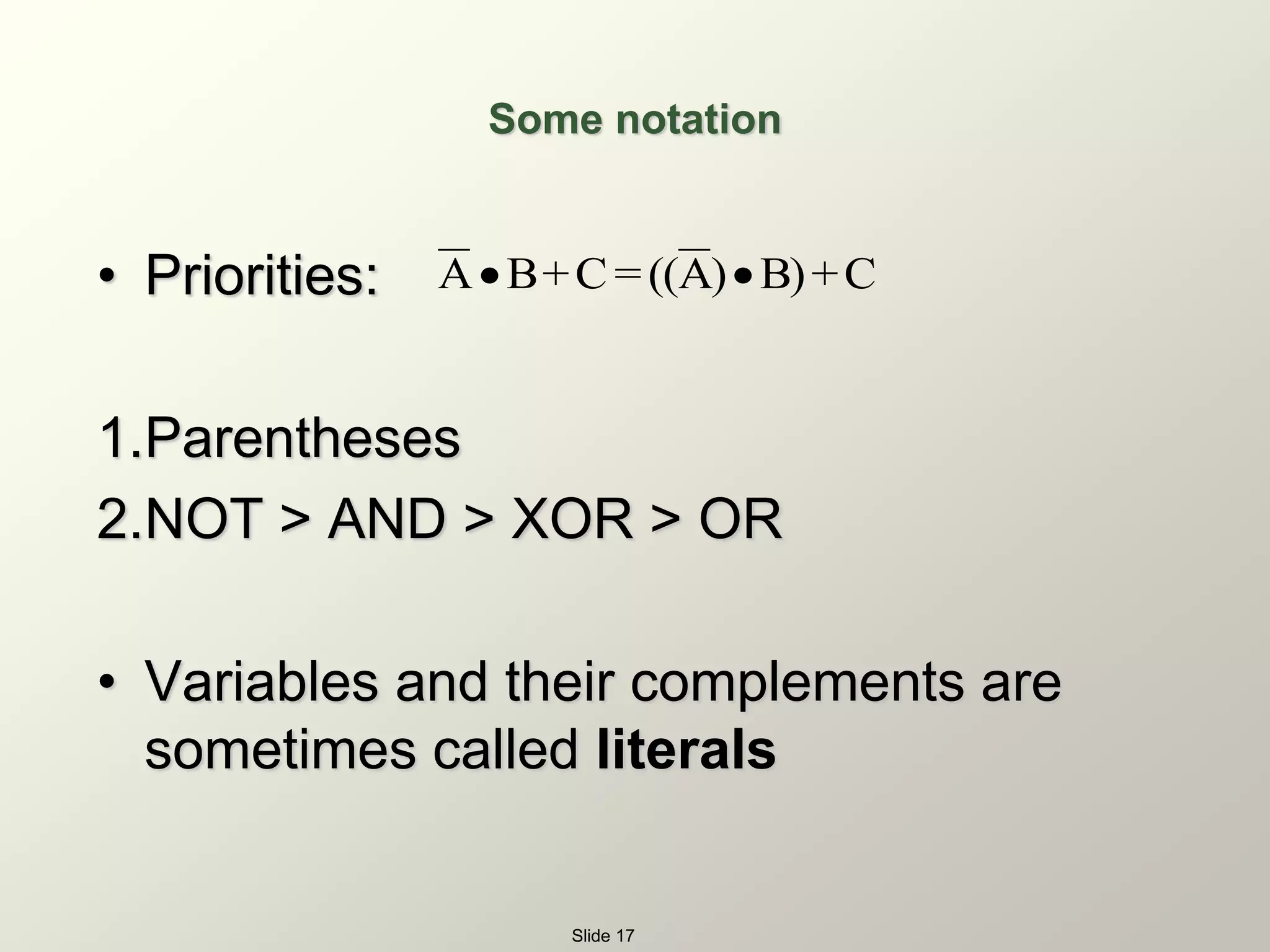 boolean algebra and logic simplification | PPT boolean algebra and logic simplification | PPT