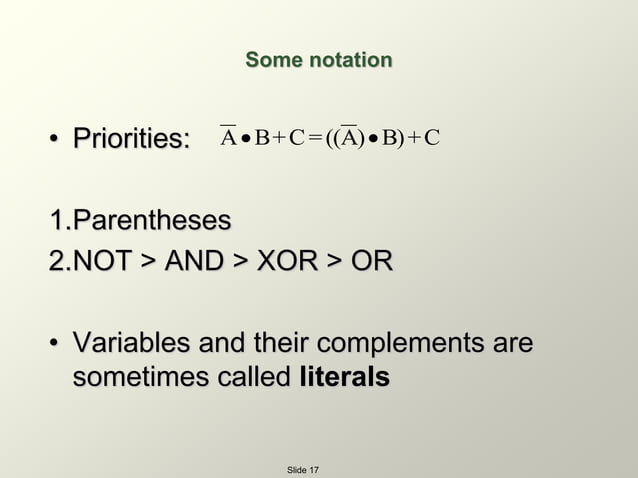 Boolean Algebra And Logic Simplification Ppt Programming Languages Computing