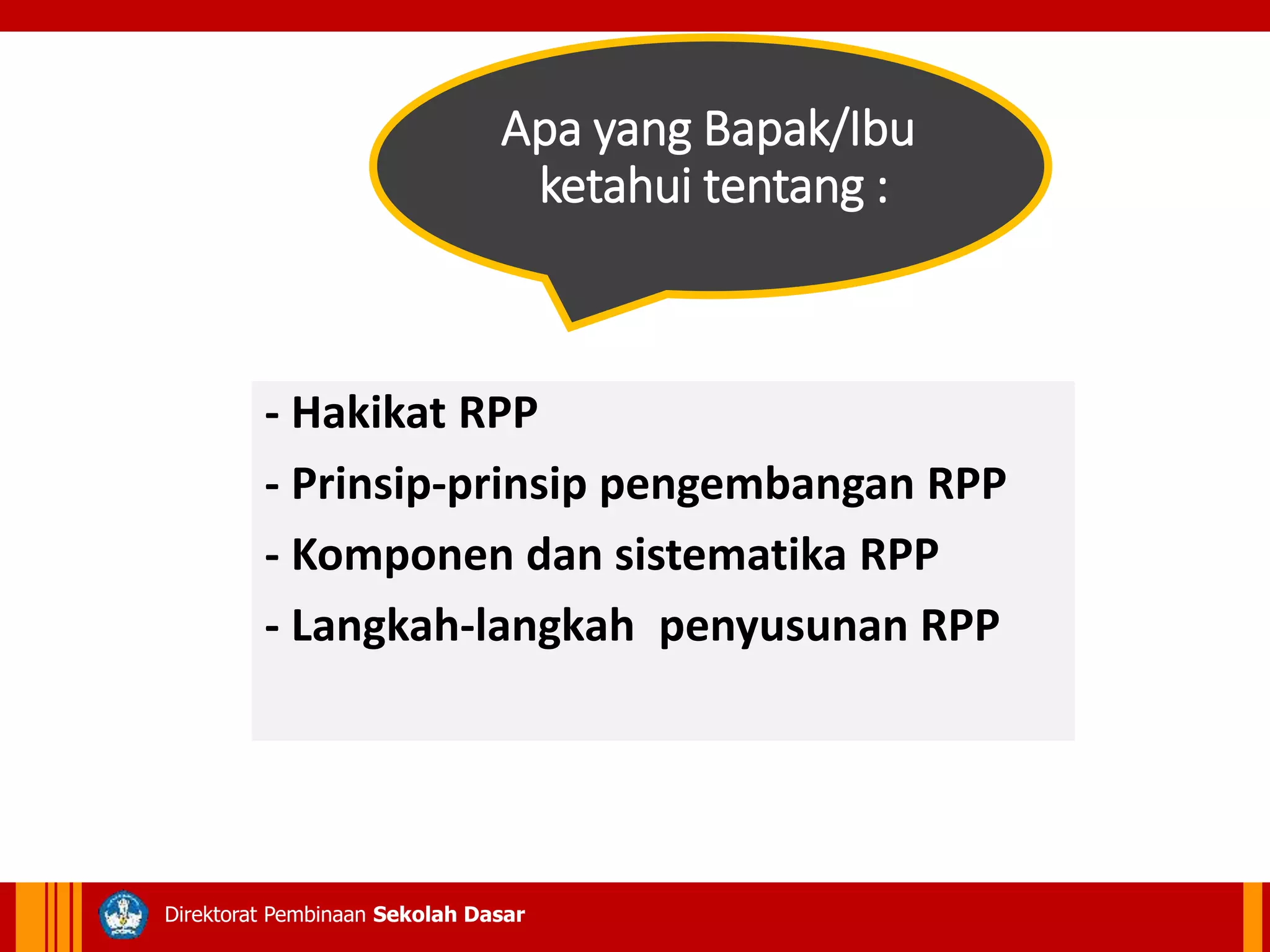 PPT penyusunan RPP | PPT