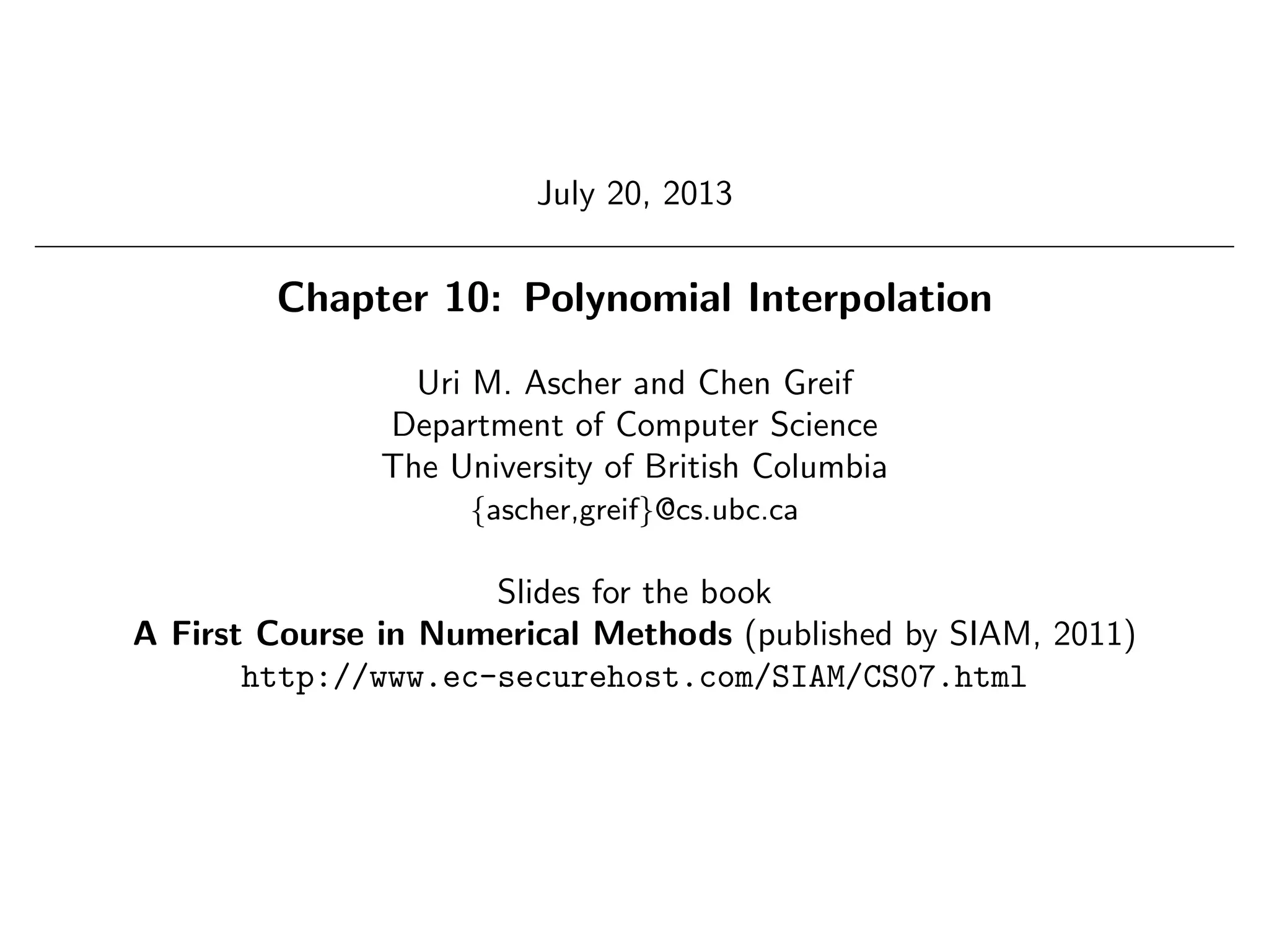 2. polynomial interpolation | PPT