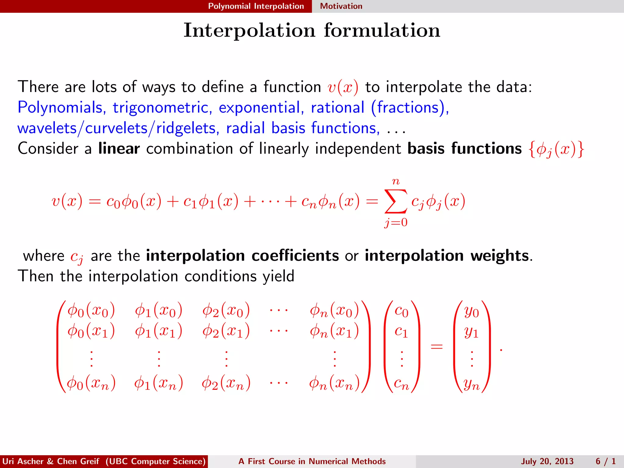 2. polynomial interpolation | PPT
