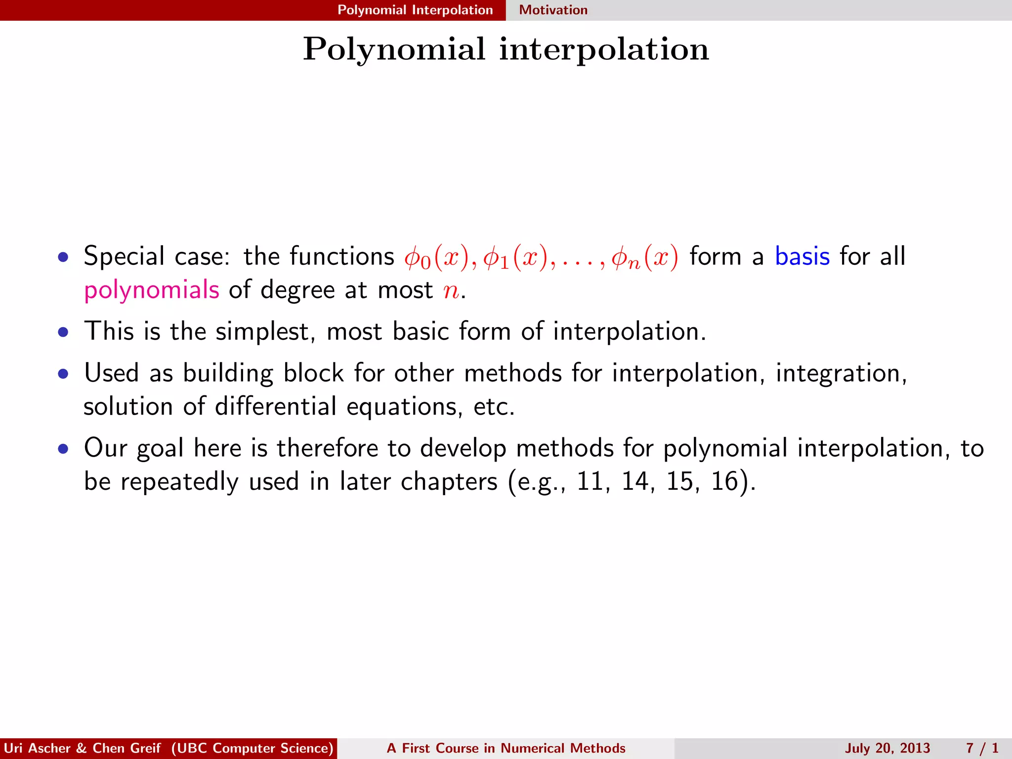 2. polynomial interpolation | PPT