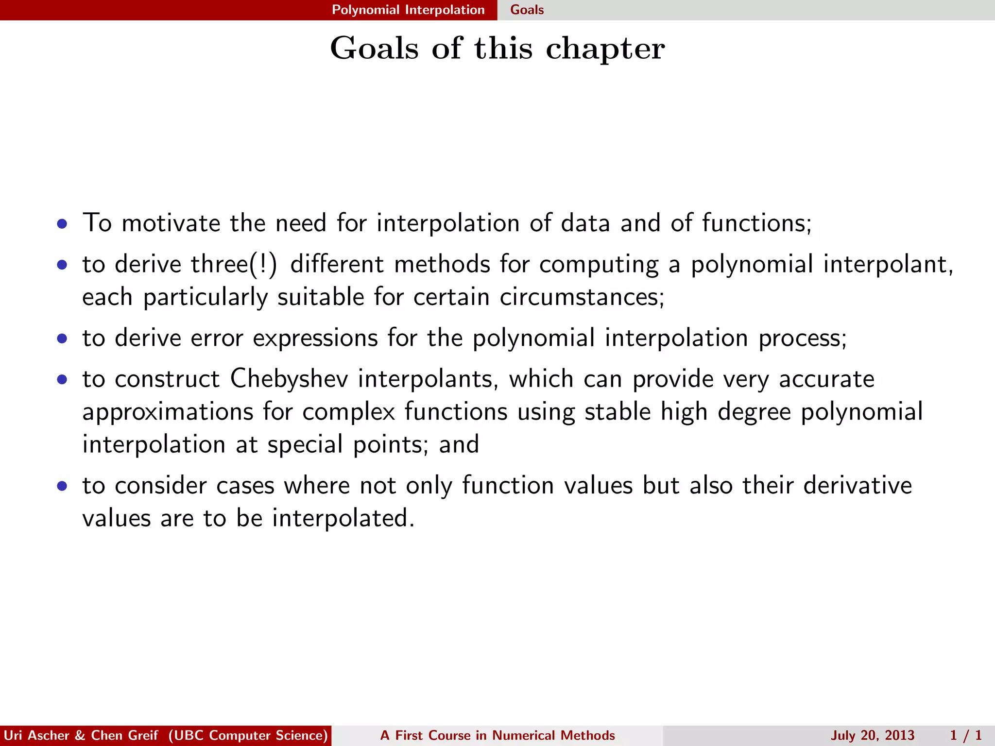2 Polynomial Interpolation Ppt