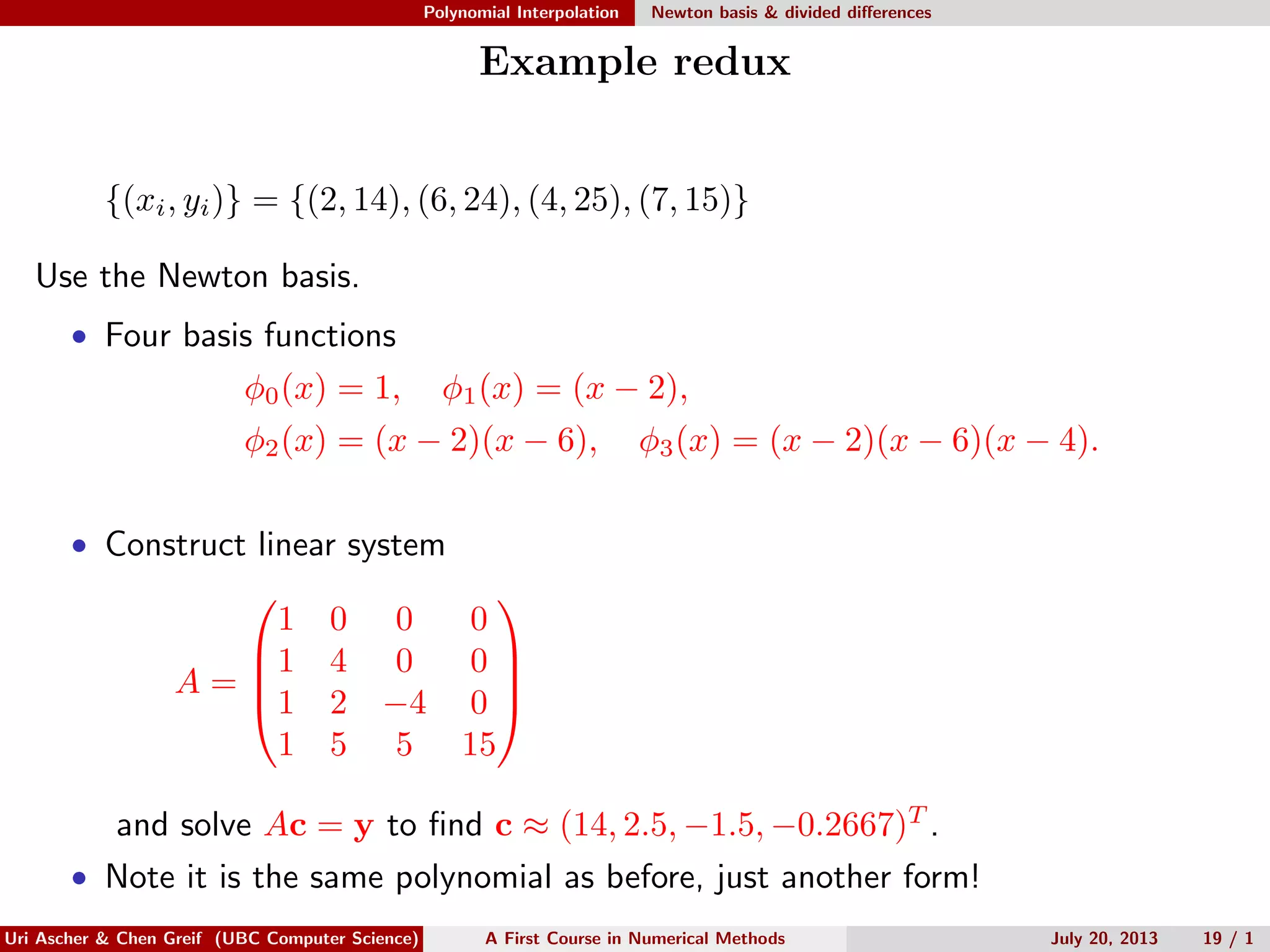 2. polynomial interpolation | PPT