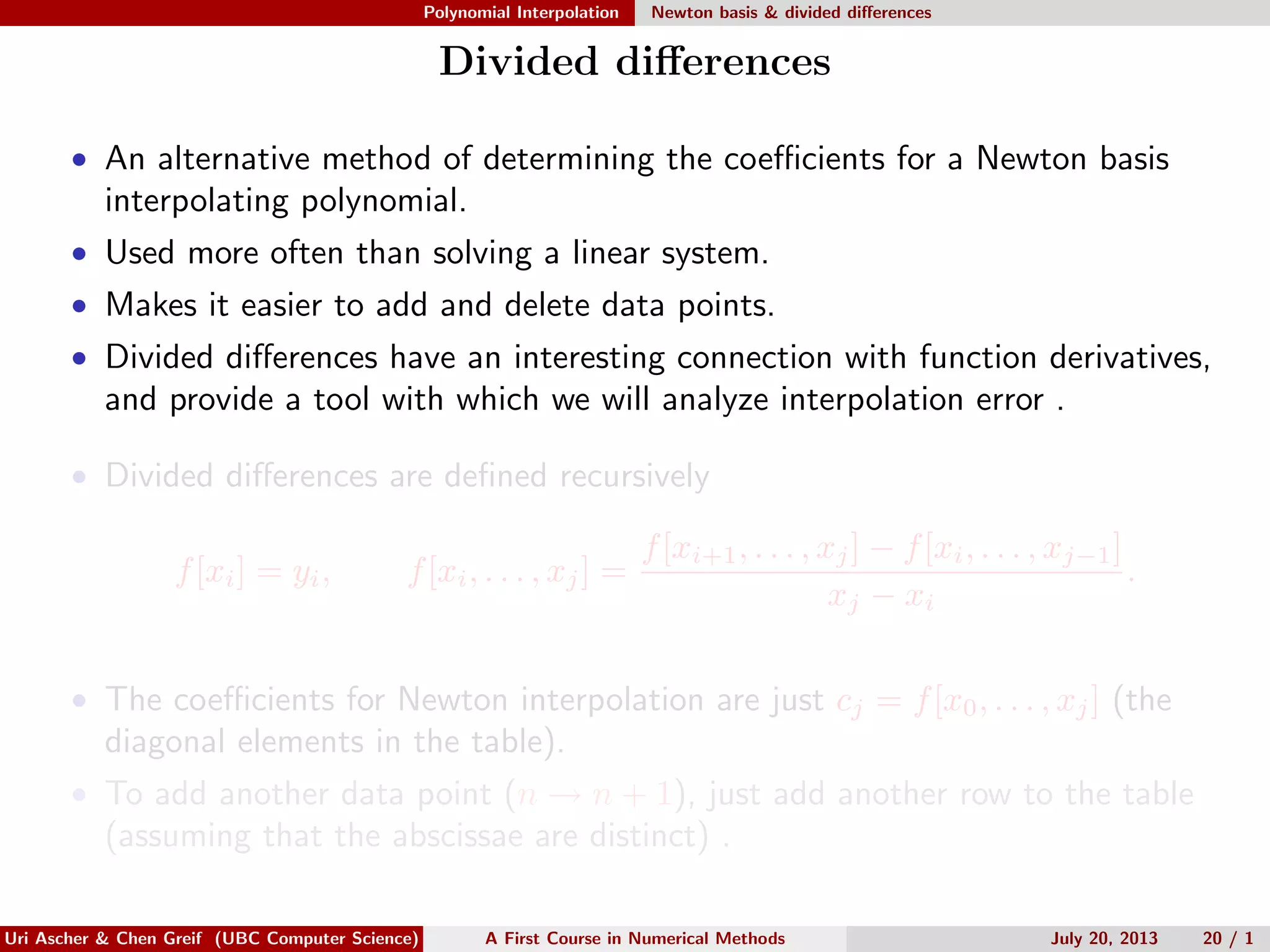 2. polynomial interpolation | PPT