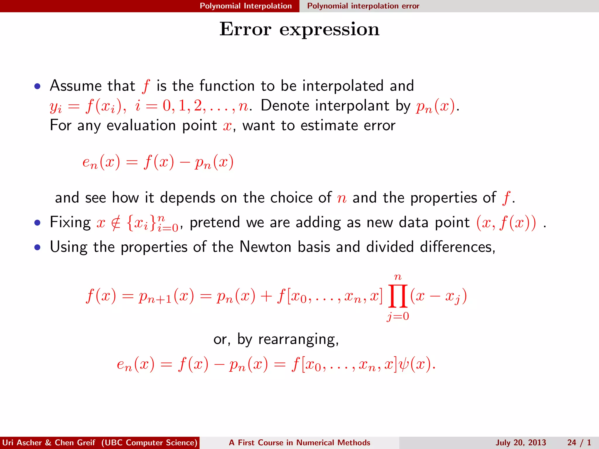 2. polynomial interpolation | PPT