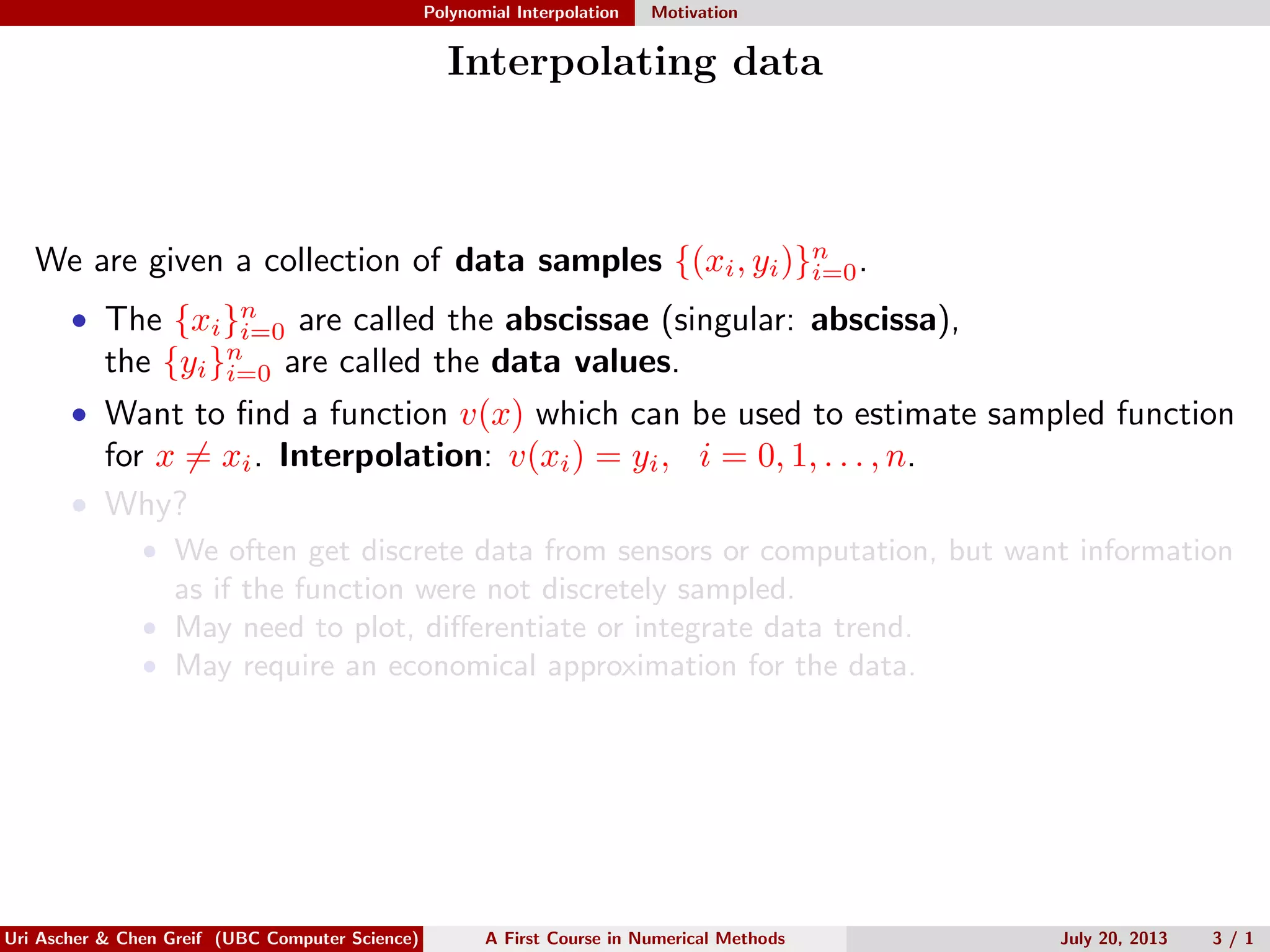 2. polynomial interpolation | PPT