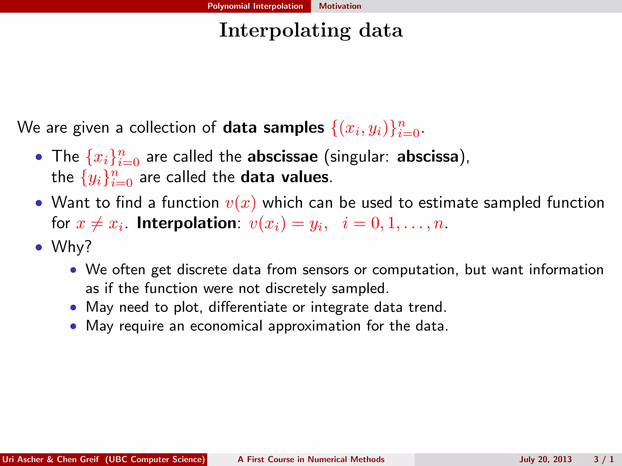 2. polynomial interpolation | PPT