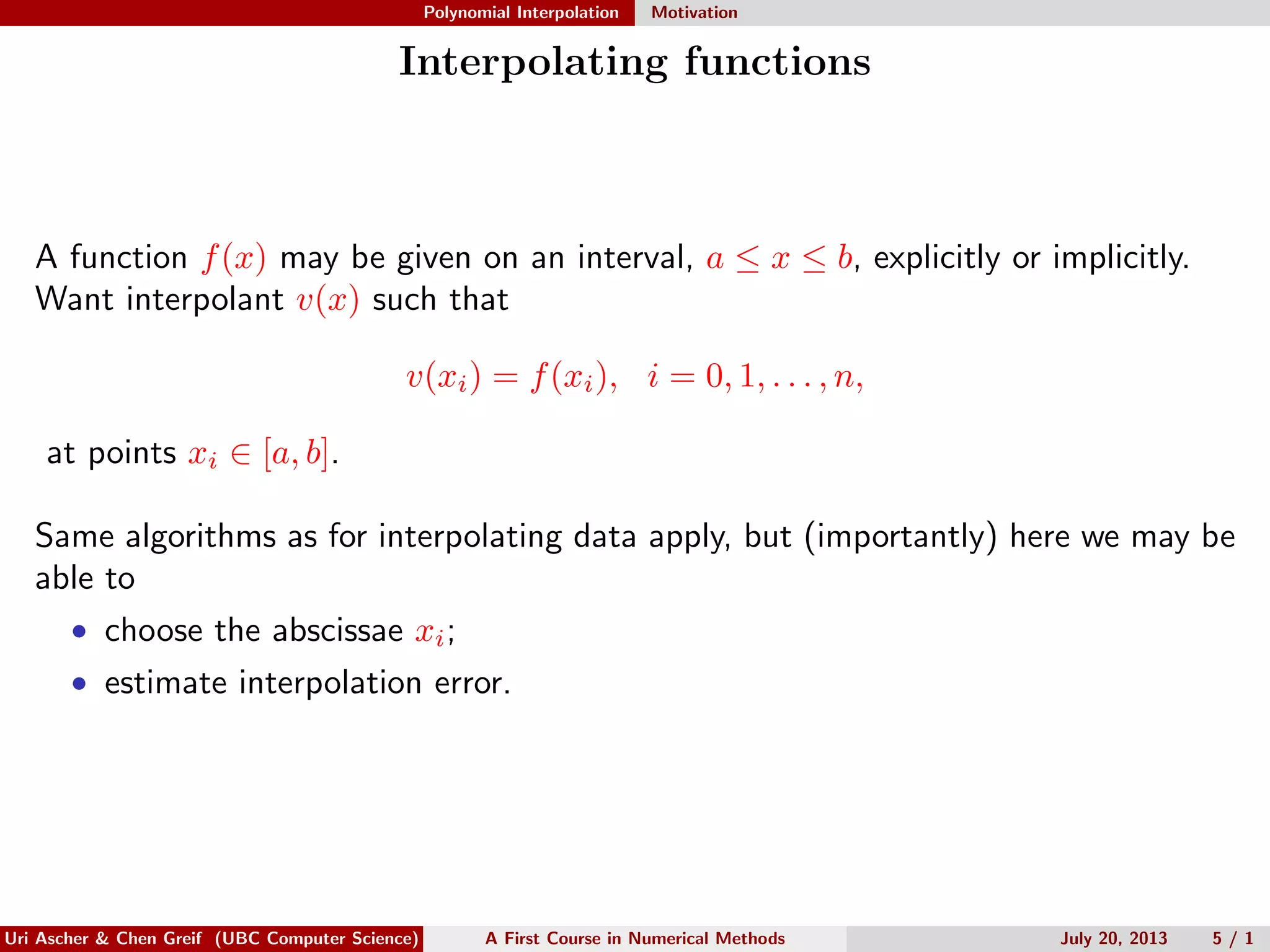 2. polynomial interpolation | PPT