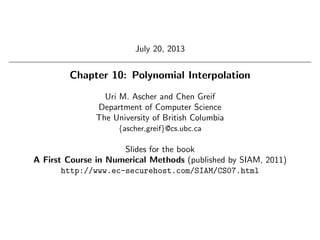 2. polynomial interpolation | PPT