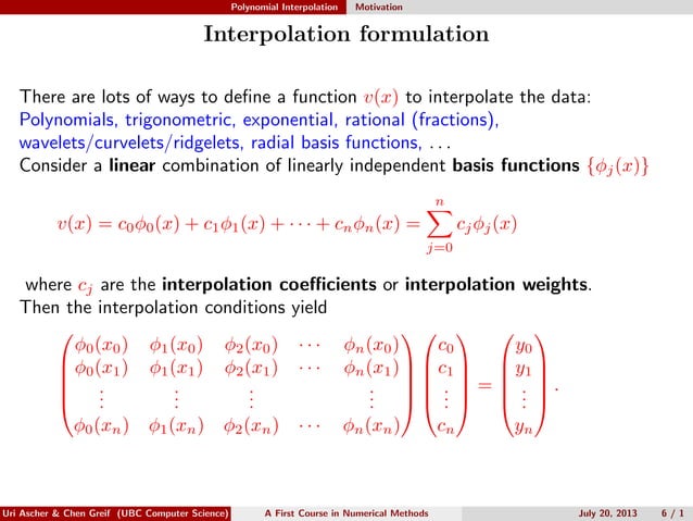 2. polynomial interpolation | PPT