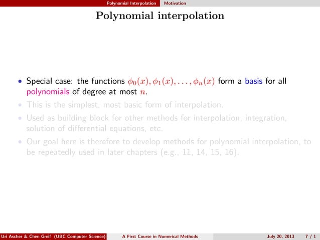 2. polynomial interpolation | PPT