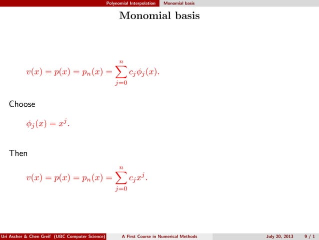 2. polynomial interpolation | PPT