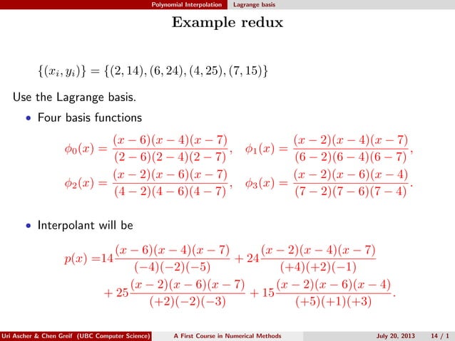 2. polynomial interpolation | PPT