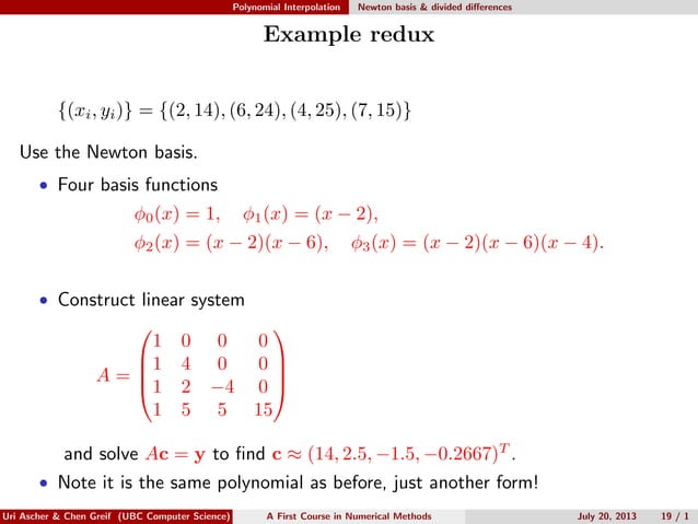 2. polynomial interpolation | PPT