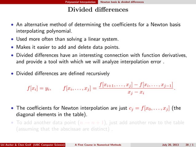 2. polynomial interpolation | PPT
