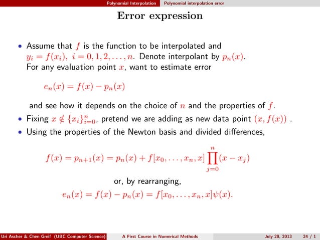 2 Polynomial Interpolation Ppt