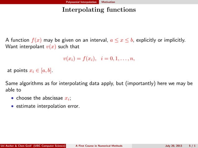 2. polynomial interpolation | PPT