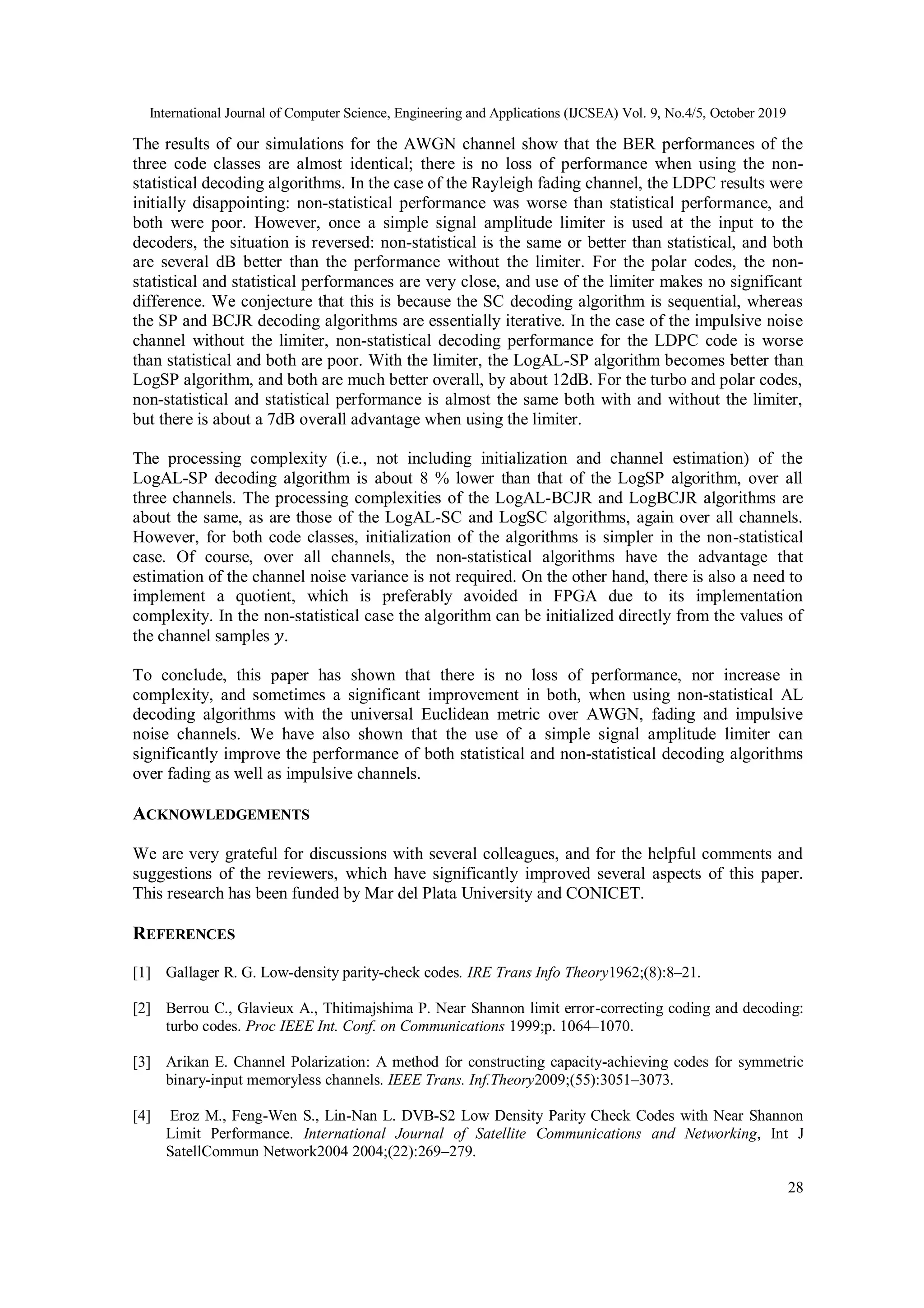 NON-STATISTICAL EUCLIDEAN-DISTANCE SISO DECODING OF ERROR-CORRECTING CODES OVER GAUSSIAN AND ...