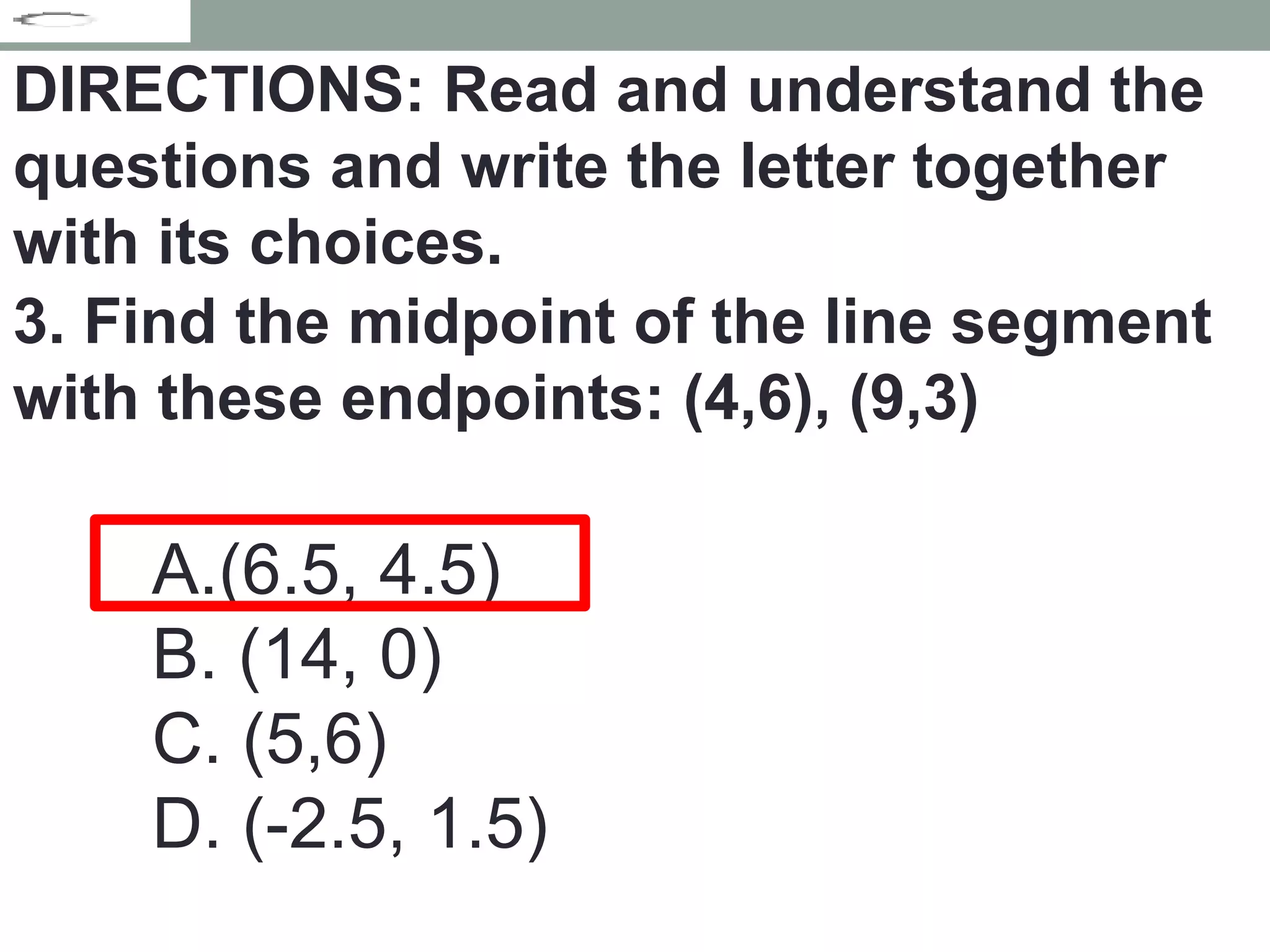 MIDPOINT FORMULA | PPTX