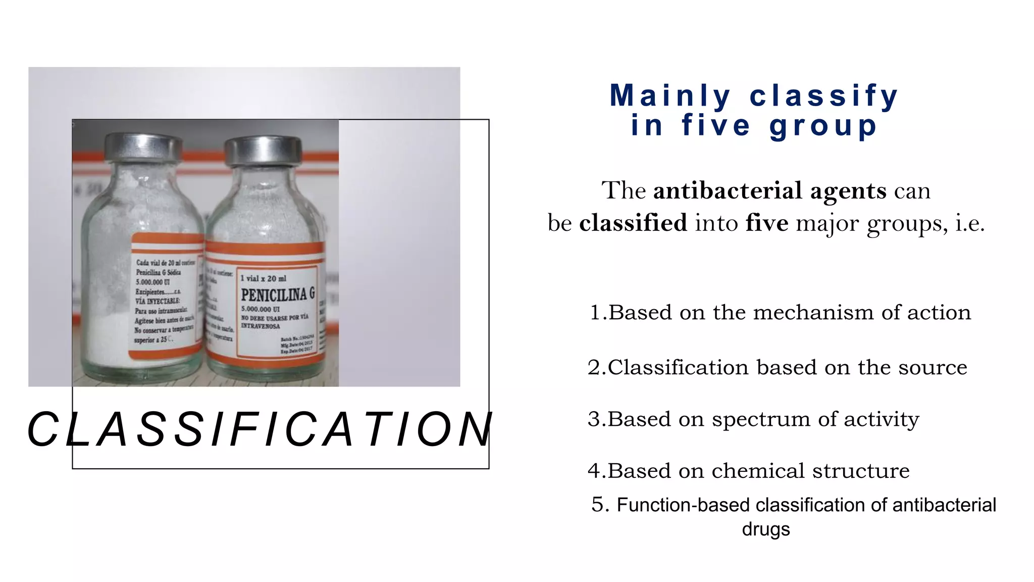 Classification; General principles in antibacterial chemotherapy-by Dr ...