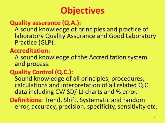 2. Quality Control Notes | PPT