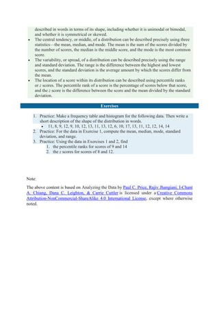 Measures of central tendency and dispersion | PDF
