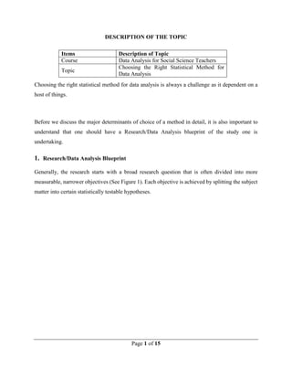 Selection of appropriate data analysis technique | PDF