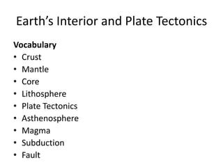 2.1a earth's interior | PPT