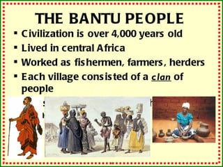 2 1 africa and the bantu | PPT
