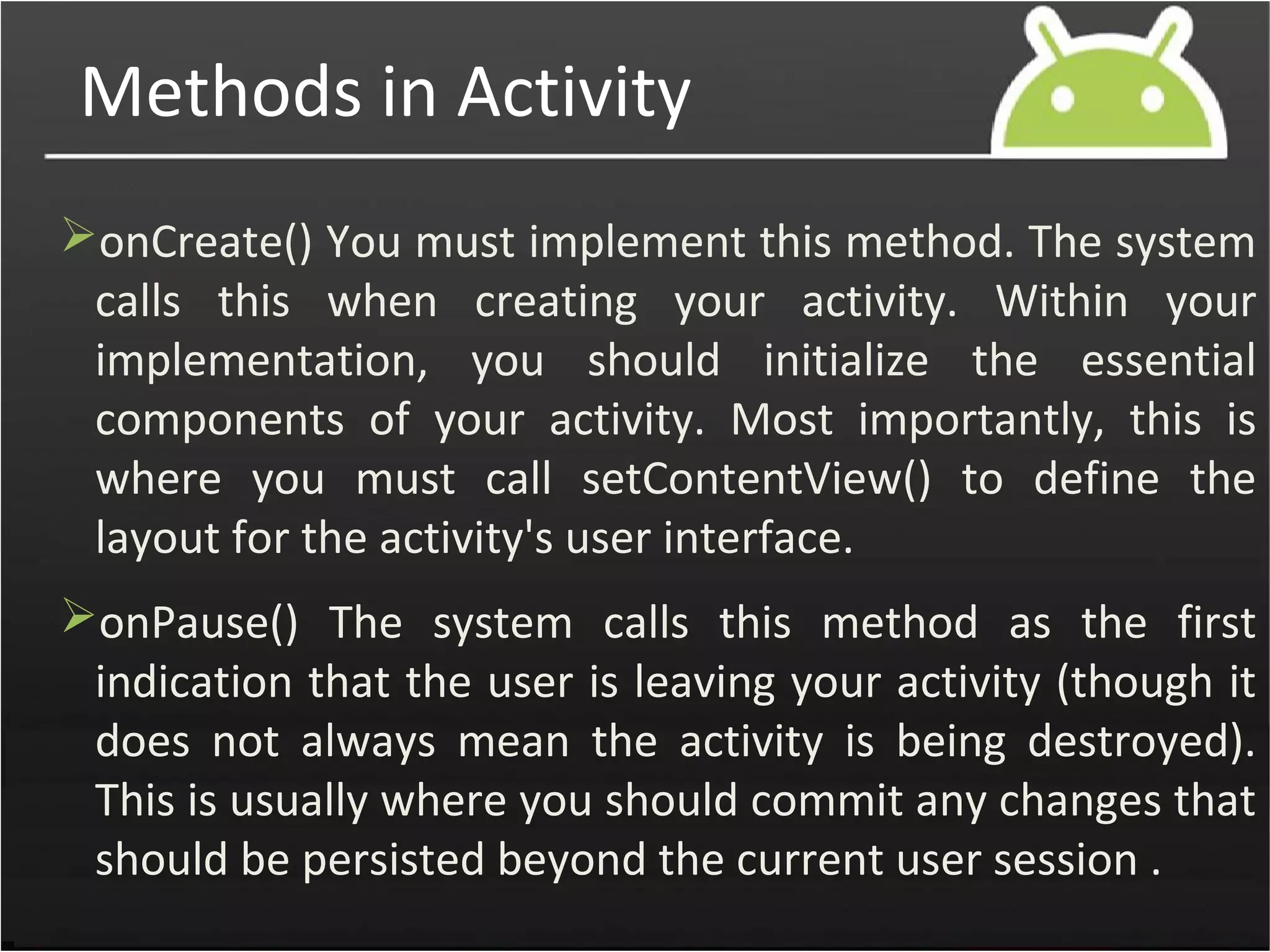 android activity | PPT