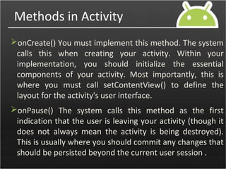 android activity | PPT