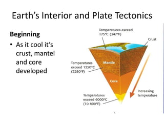 2.1b earth's interior and plate tectonics | PPTX