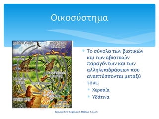 Η έννοια του οικοσυστήματος | PPT