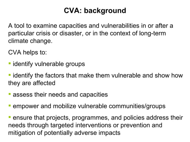 Gender mainstreaming and gender analysis in work addressing risk ...