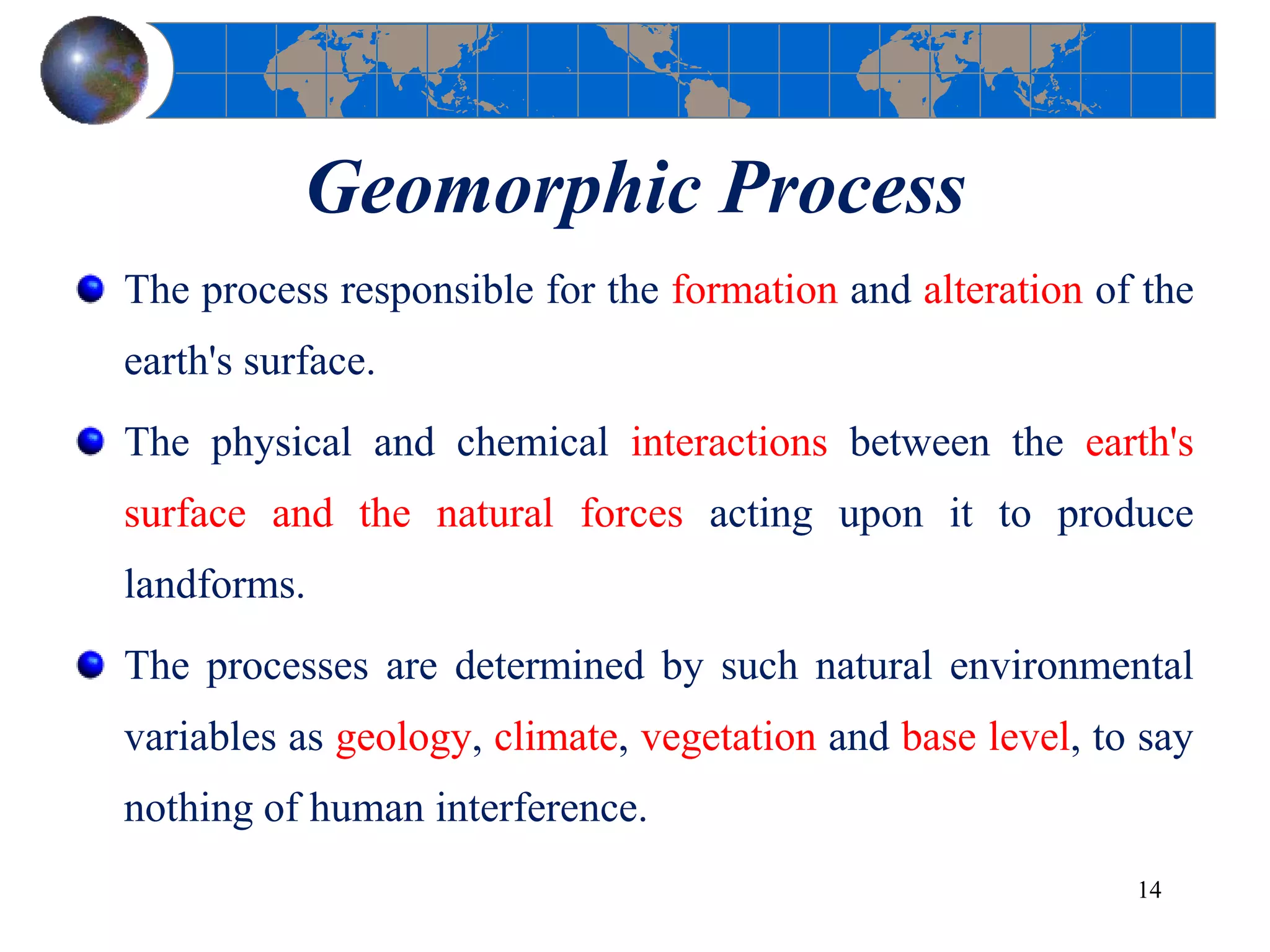 Introduction to geomorphology | PPTX