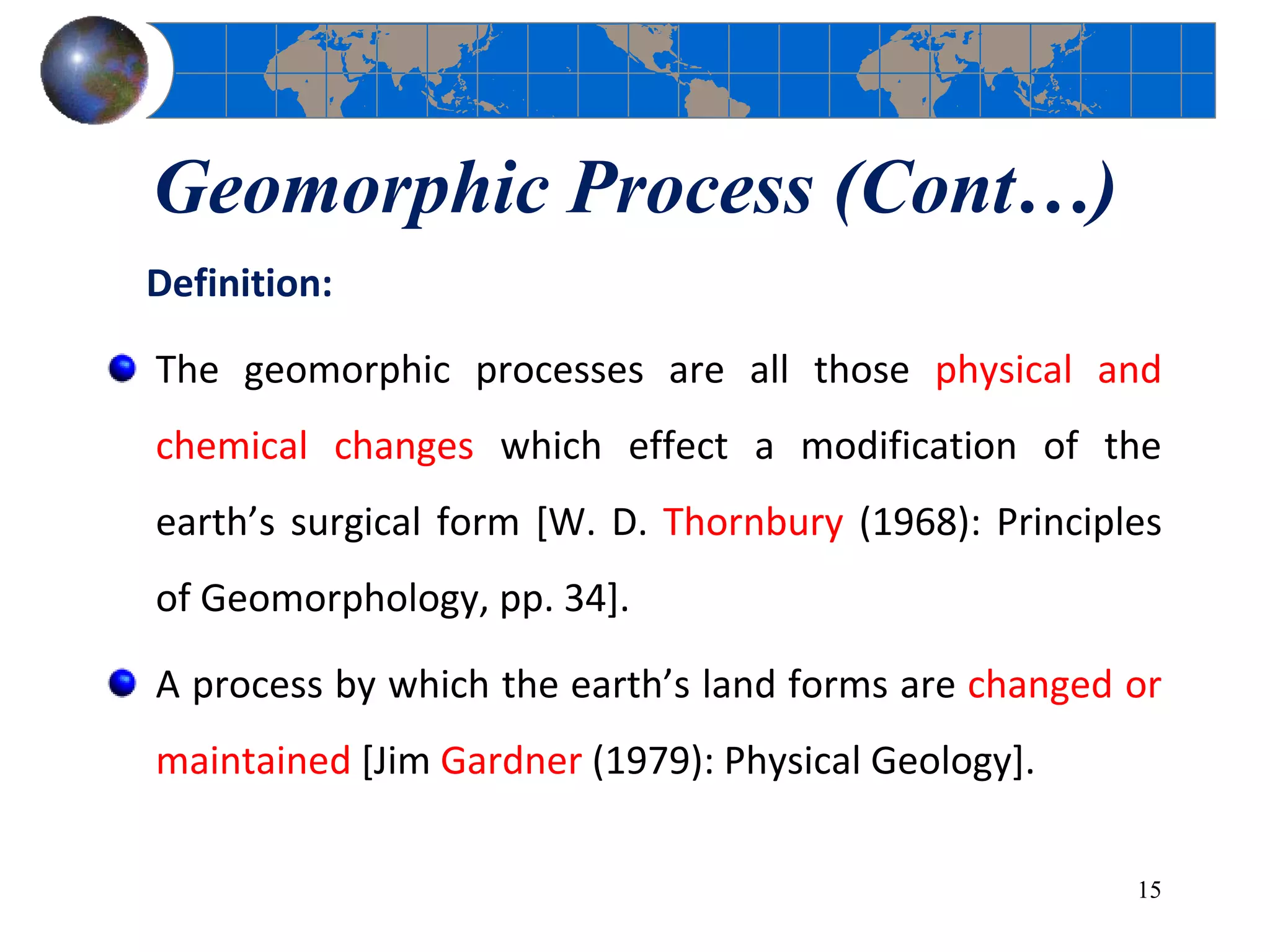 Introduction to geomorphology | PPTX