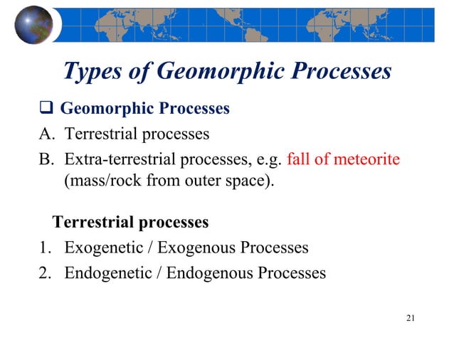 Introduction to geomorphology | PPTX
