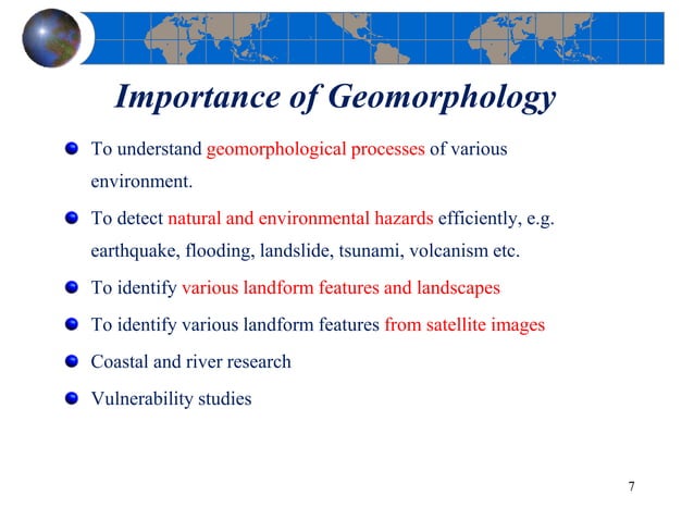 Introduction to geomorphology | PPTX