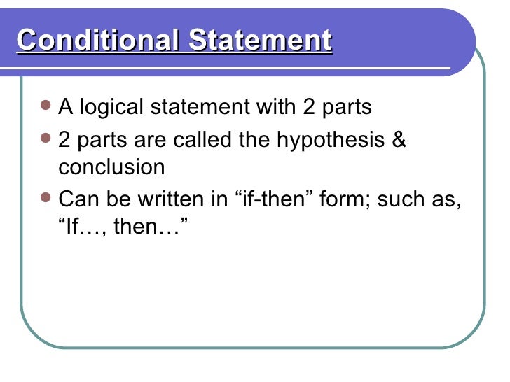 2.1 conditional statements