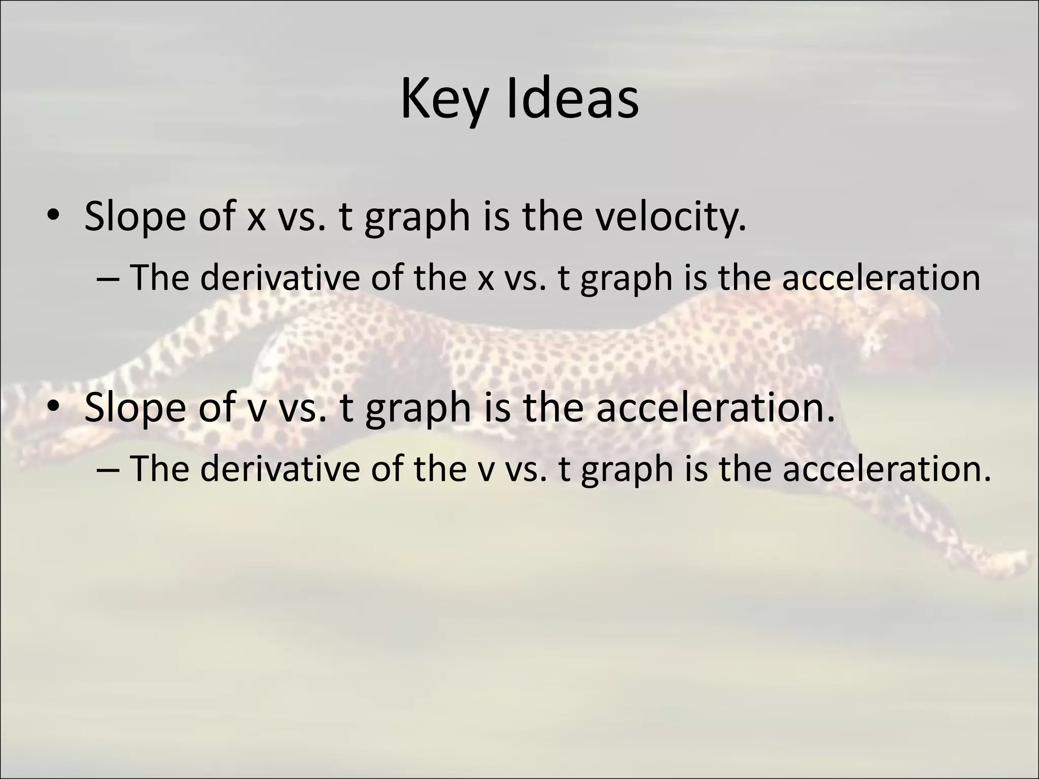 1D graphs, kinematics, and calculus | PPTX